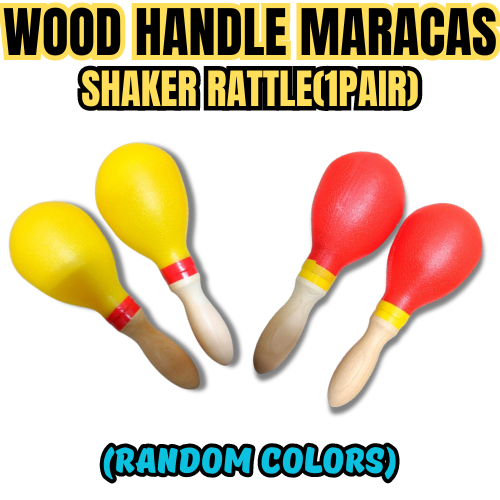 Wood Handle Maracas Shaker Rattle 1 Pair ( Random Color ) | Shopee ...