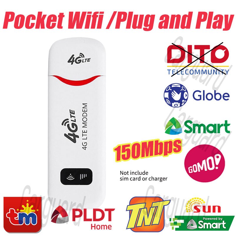 4G USB Pocket Wifi Openline fit for Globe Smart DITO Gomo Sim Card ...
