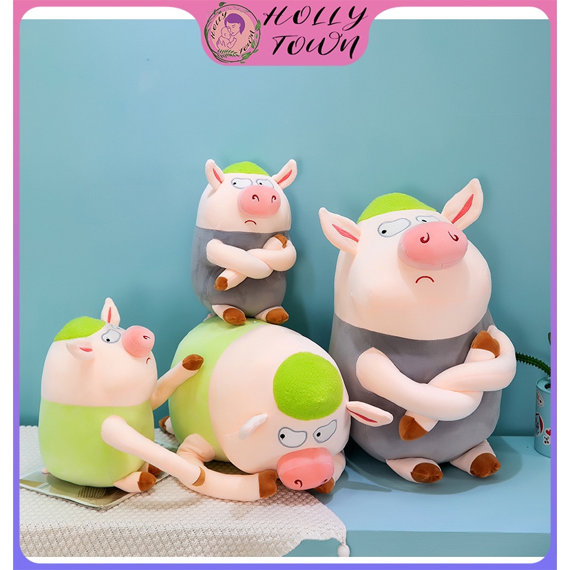 40cm Drag Pigy Plush Toy Angry Pig Doll Influencer Funny Slanted Pig ...