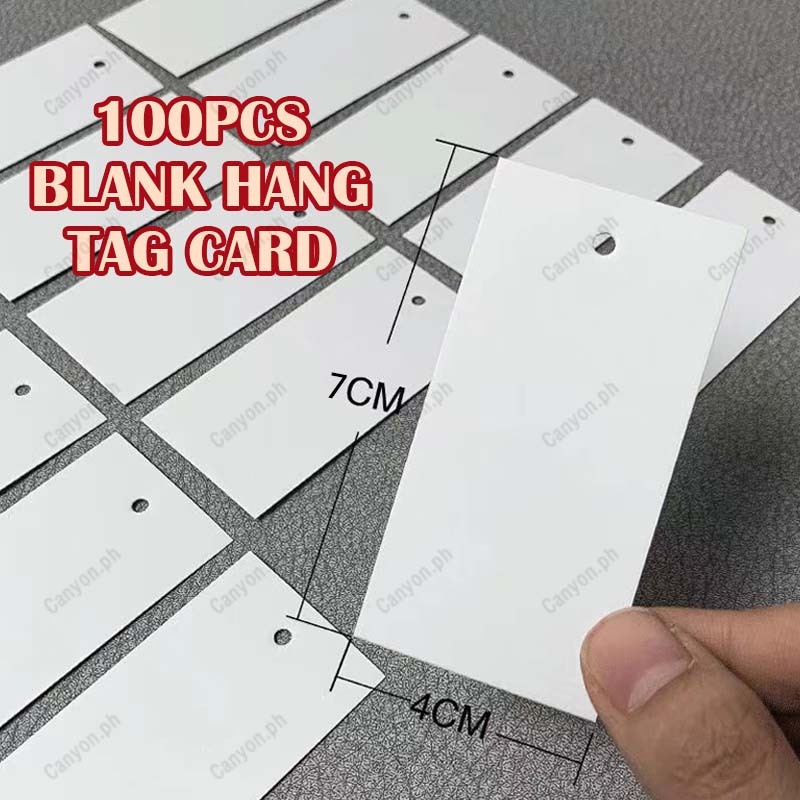 Blank Hang Tag Card Plain White Tag Price Paper Label for Labeling ...