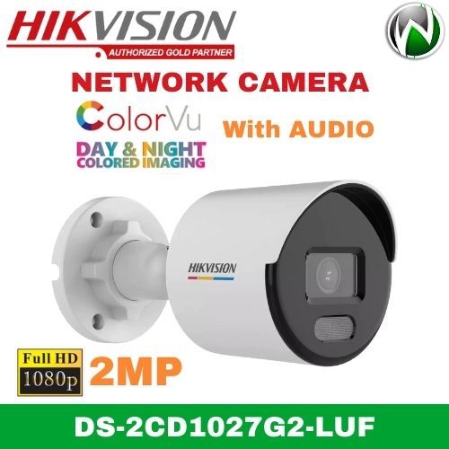 Hikvision IP Camera 2MP ColorVu Audio 2.0 Fixed Bullet Network Camera ...