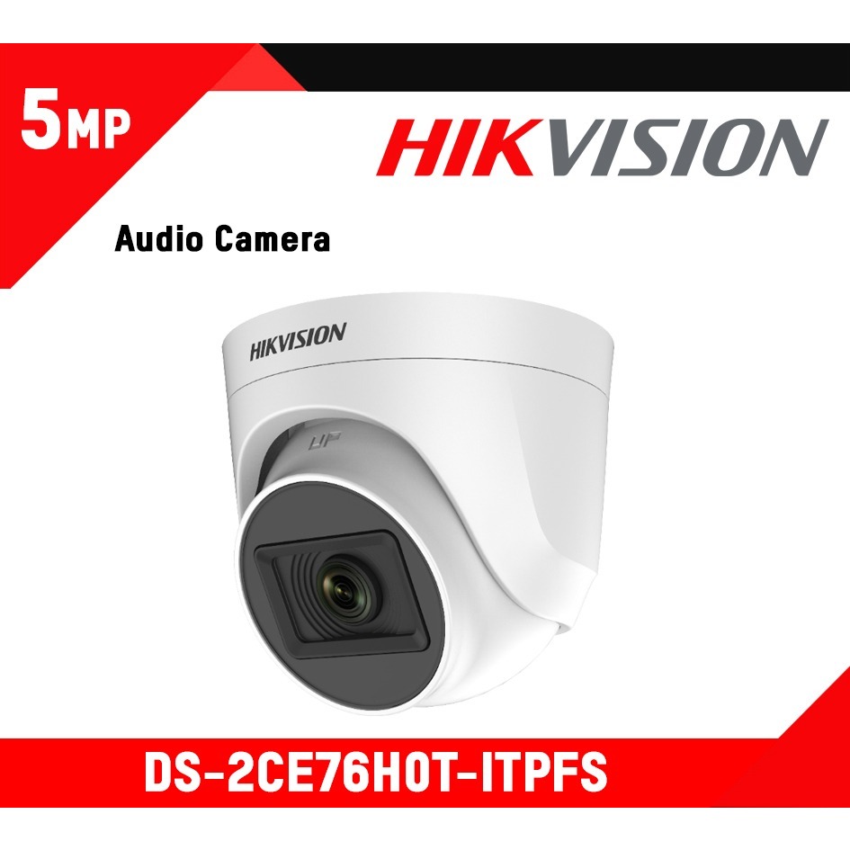 Hikvision | DS-2CE76H0T-ITPFS | 5 MP Audio Indoor Fixed Turret Camera | Shopee Philippines