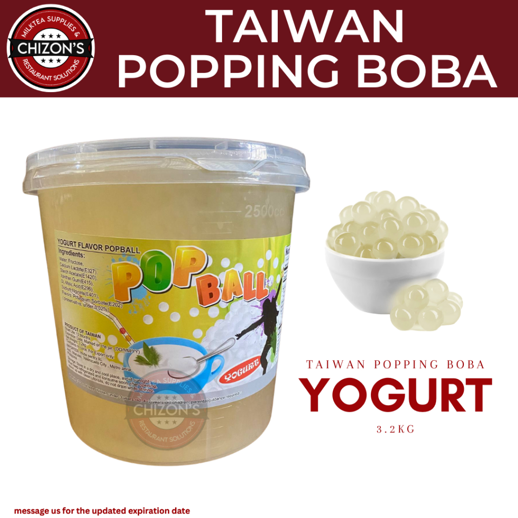 TAIWAN POPPING BOBA 3.2KG POPPING PEARL Blueberry Strawberry Lychee ...