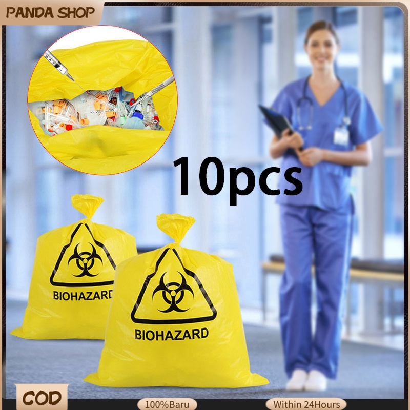 10pcs/set BIOHAZARD Medical Waste Bag Autoclavable Medical Waste Bag ...