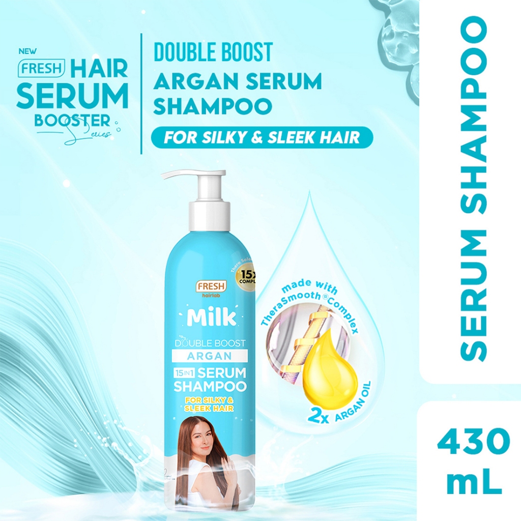 Fresh Hairlab Milk Double Boost Argan 15 in 1 Serum Shampoo 430mL ...
