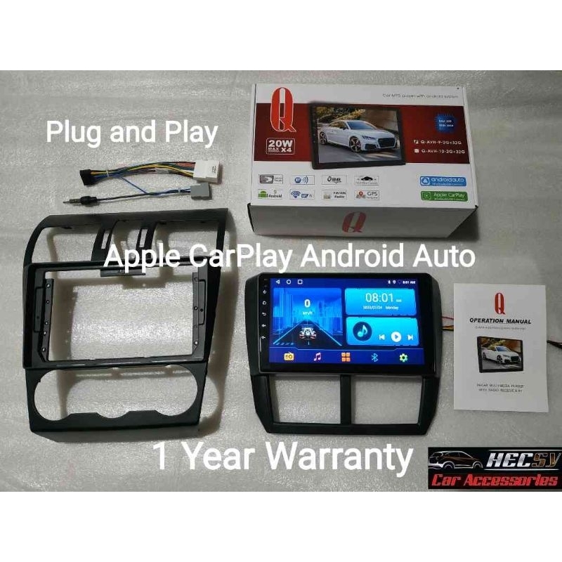 Subaru Android Head Unit Apple CarPlay Android Auto Navi Stereo Monitor ...