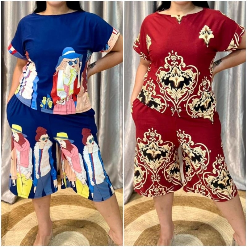 ️ SQUAREPANTS TERNO COTTON SPANDEX (FREESIZE MEDIUM -2XL) | Shopee ...