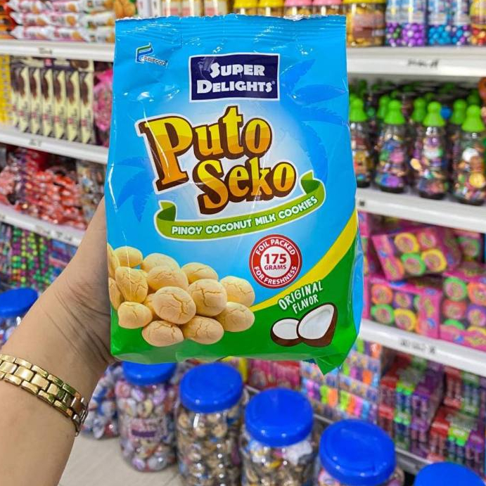 PUTO SEKO PINOY COCONUT MILK COOKIES (175g) ORIGINAL FLAVOR SNACKS ...
