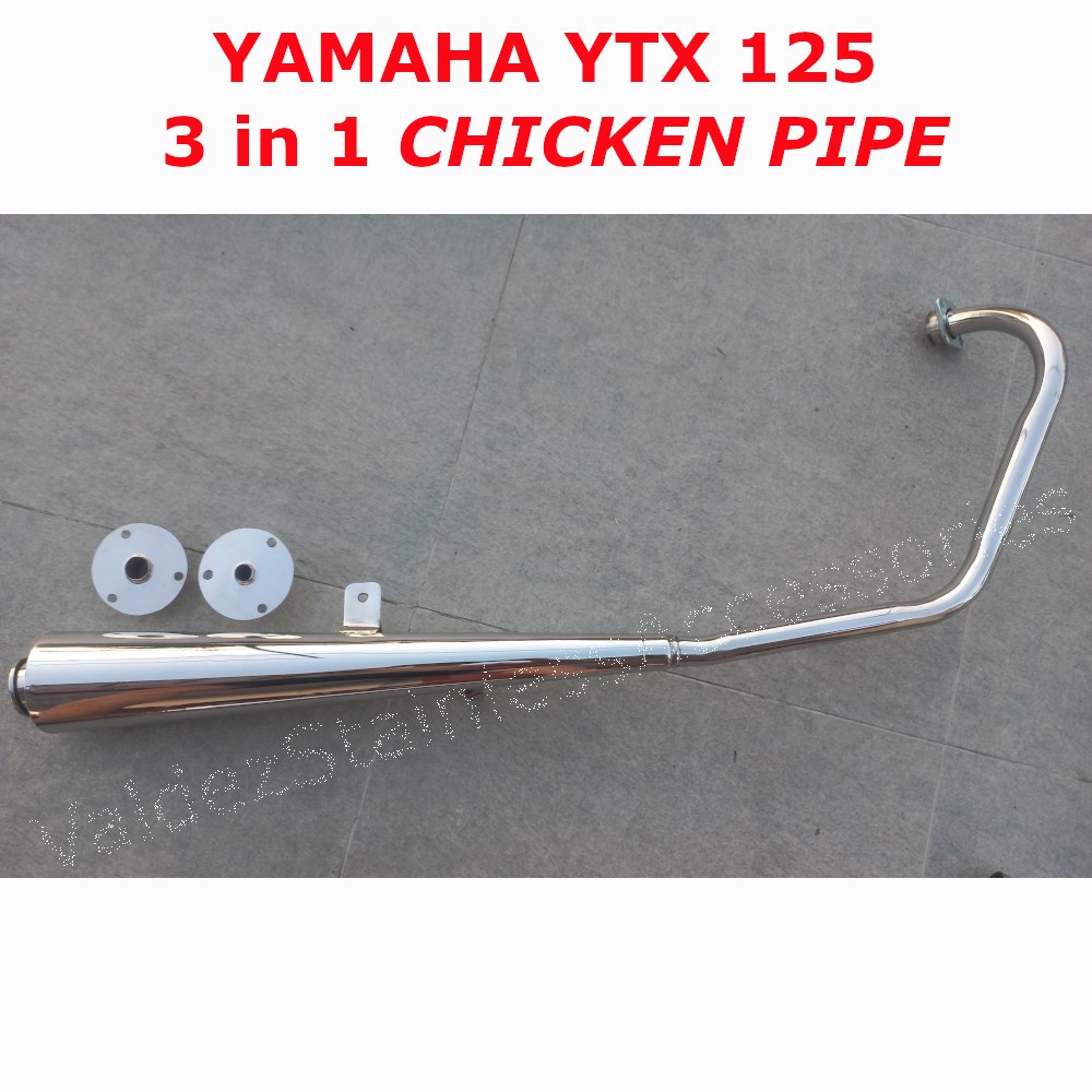 Chicken Pipe 3 in 1 , Stainless for YAMAHA YTX 125 , 3in1 CHICKEN PIPE ...