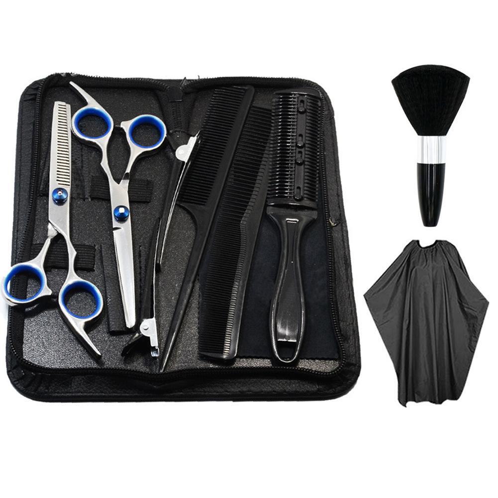 12Pcs Set Scissors Shears Kit Hair Trimmer Straight Thinning Shears ...