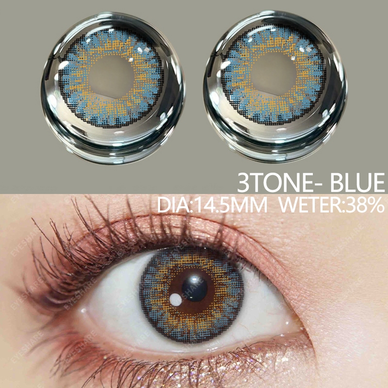 (COD)GEM color normal contact lens, Korean style cute gray blue ...