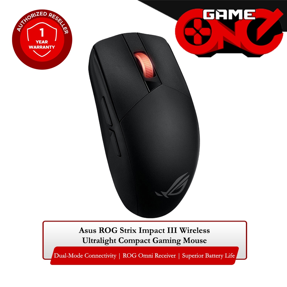 Asus ROG Strix Impact III Wireless Ultralight Compact Gaming Mouse ...