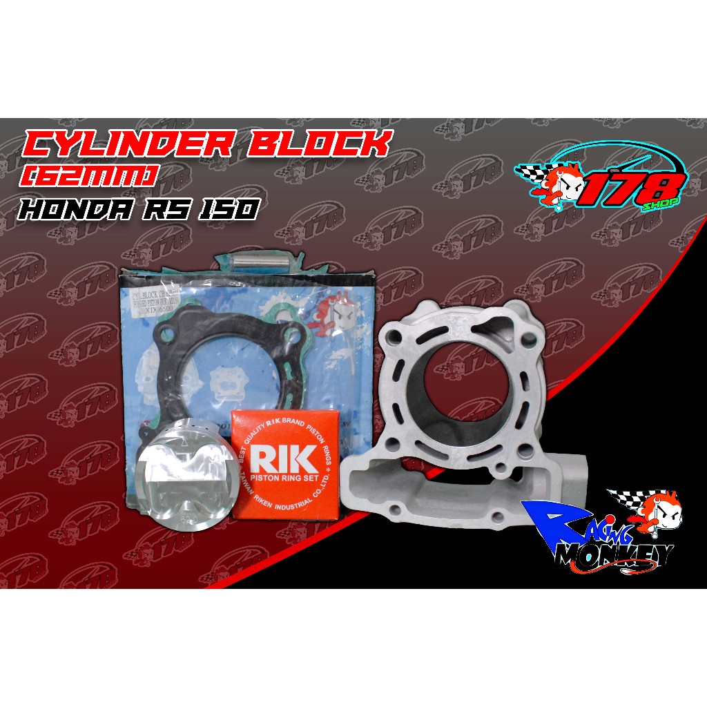 Racing monkey chrombore block rs150 62mm | Shopee Philippines