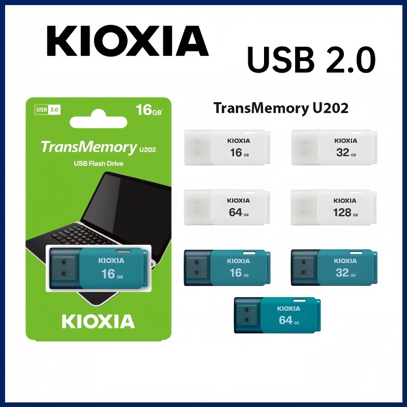 KIOXIA Flash Drive USB 2.0 High Speed Trans Memory 8GB 16GB 32GB 64GB ...