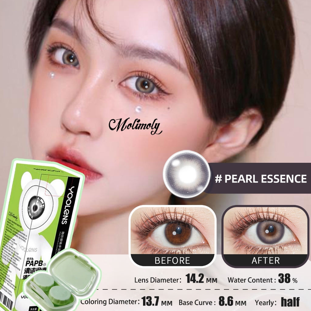 Graded Colored Contact Lenses Solution Molimoly Natrual 6 Monthly ...