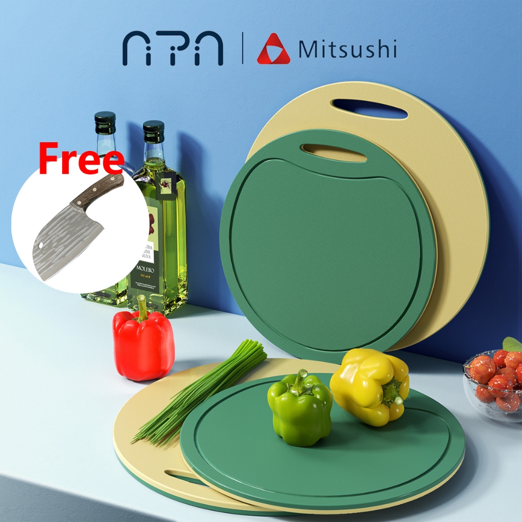 Nipiin Cutting Board Set Non-Slip Round Chopping Board for Meat ...