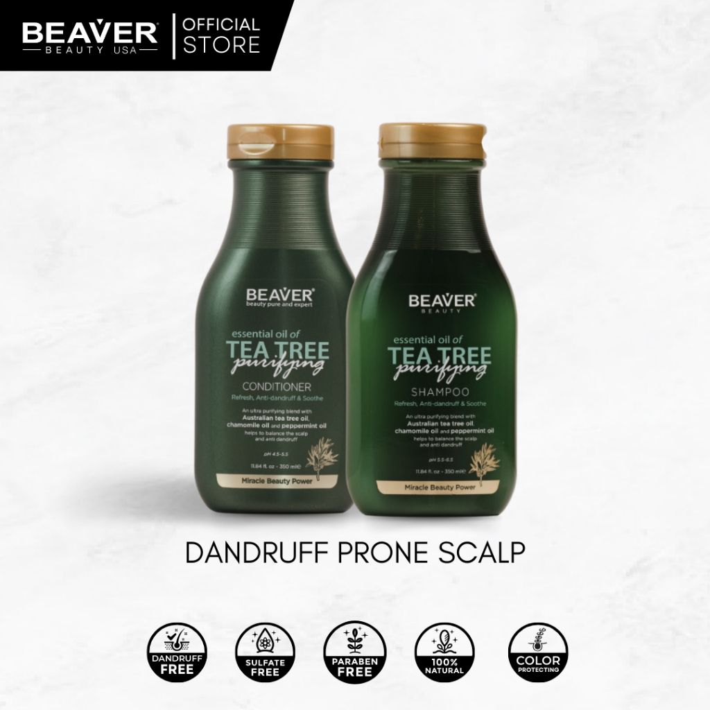 Beaver Beauty Naturals Tea Tree Oil Shampoo and Conditioner Set 350ml | Shopee Philippines