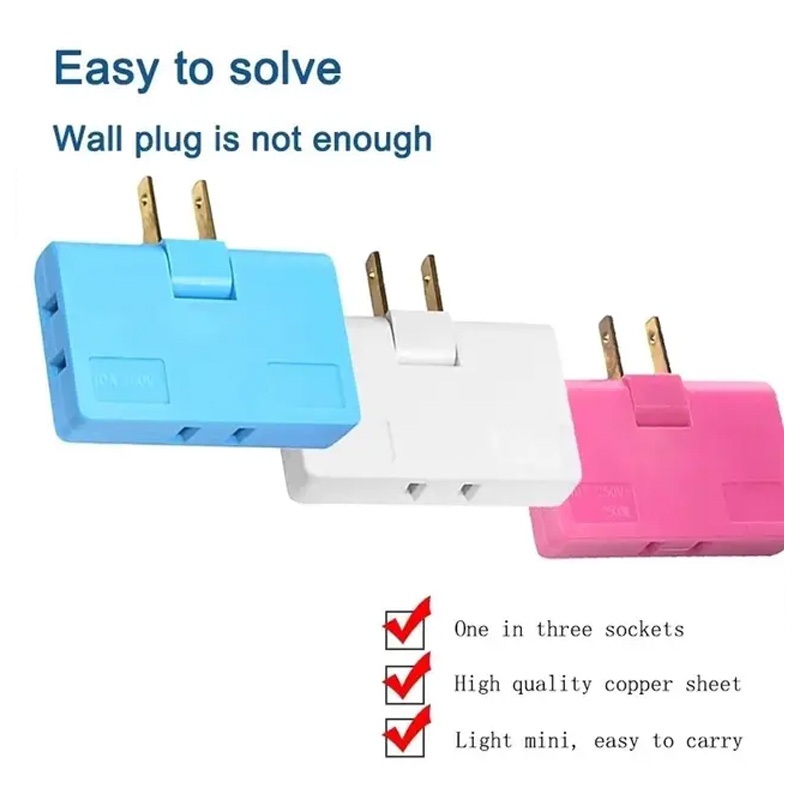 UNIHEART Ultra Thin 3 Way Socket Three Plug in One | Shopee Philippines