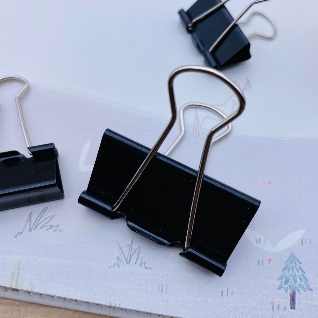12pcs per Box Binder Clips 19MM 25MM 32MM 41MM 51MM | Shopee Philippines