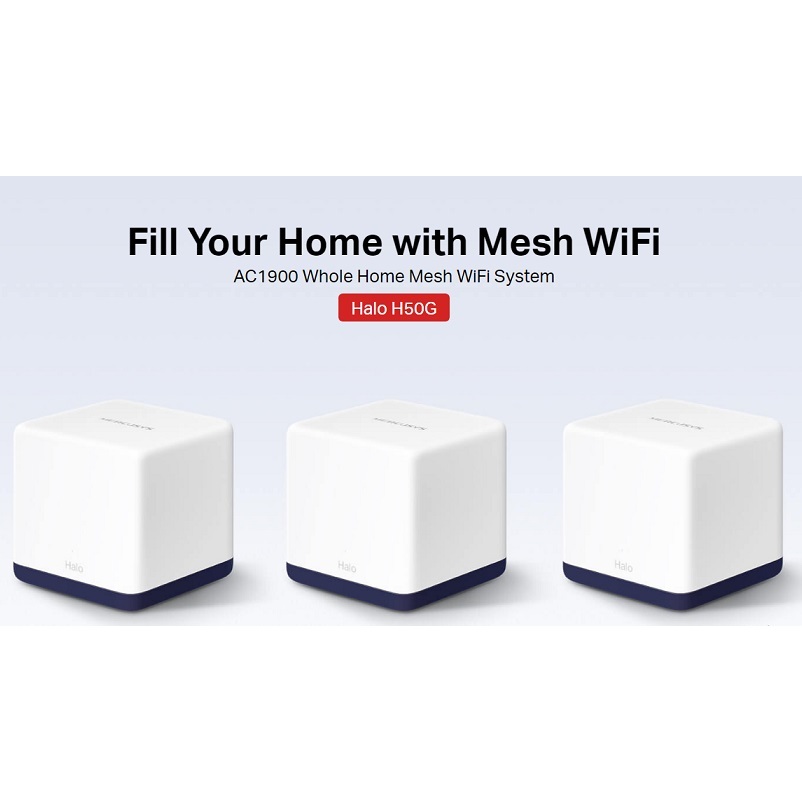 Mercusys Halo H50G AC1900 Whole Home Mesh Wi-Fi System (3-pack ...
