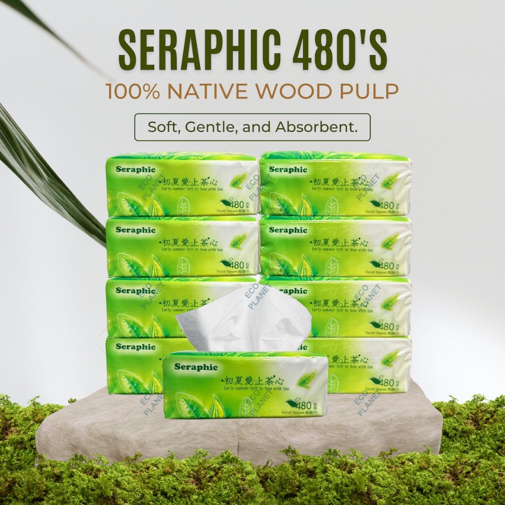 480s Organic green tea Facial Tissue Paper 4 ply 8 Packs Tissue ...