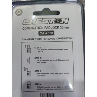 Creston Combination Padlock DIAL 50mm or Resettable 30mm SOLD ...