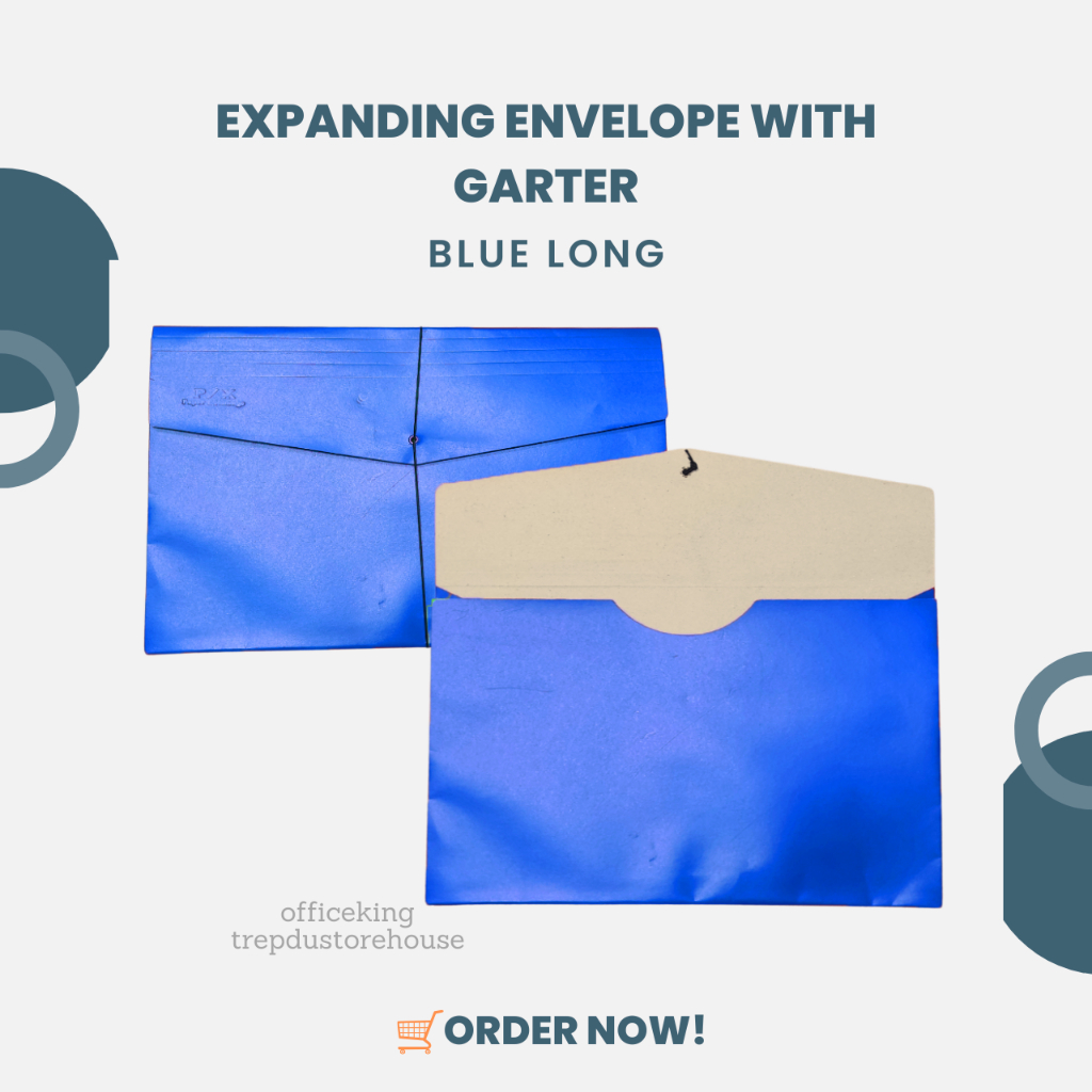 Expanding envelope with garter blue long | Shopee Philippines