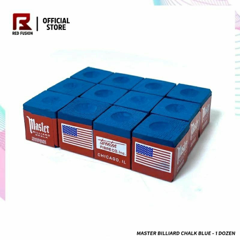 Master Billiard Chalk Blue Tisa - 1 Dozen (12pcs) | Shopee Philippines
