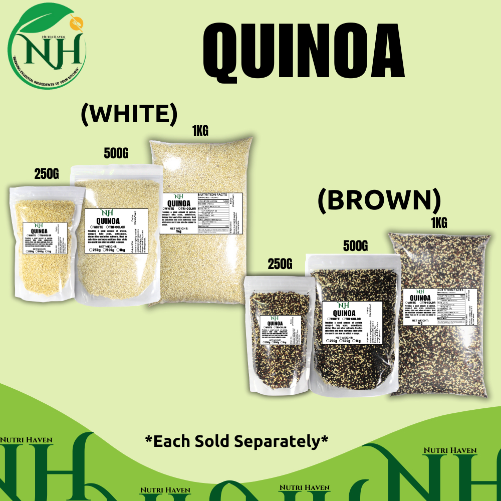 NutriHaven Organic WHITE QUINOA / TRI COLOR QUINOA 250g, 500g, 1kg ...