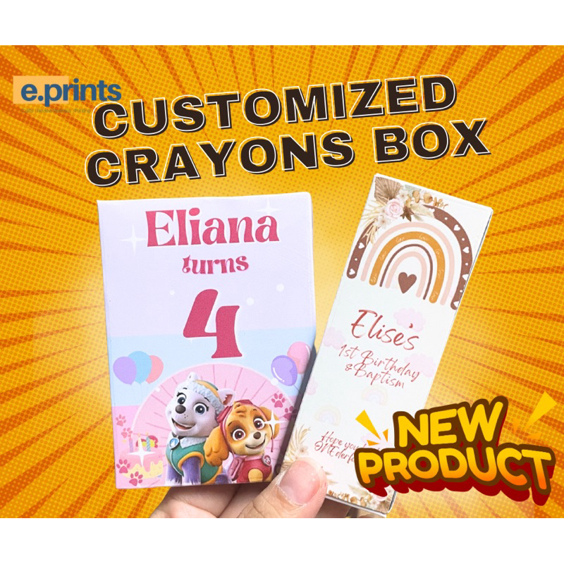 CUSTOMIZED CRAYONS BOX By Eprints Mnl (Min of 20 orders) | Shopee ...