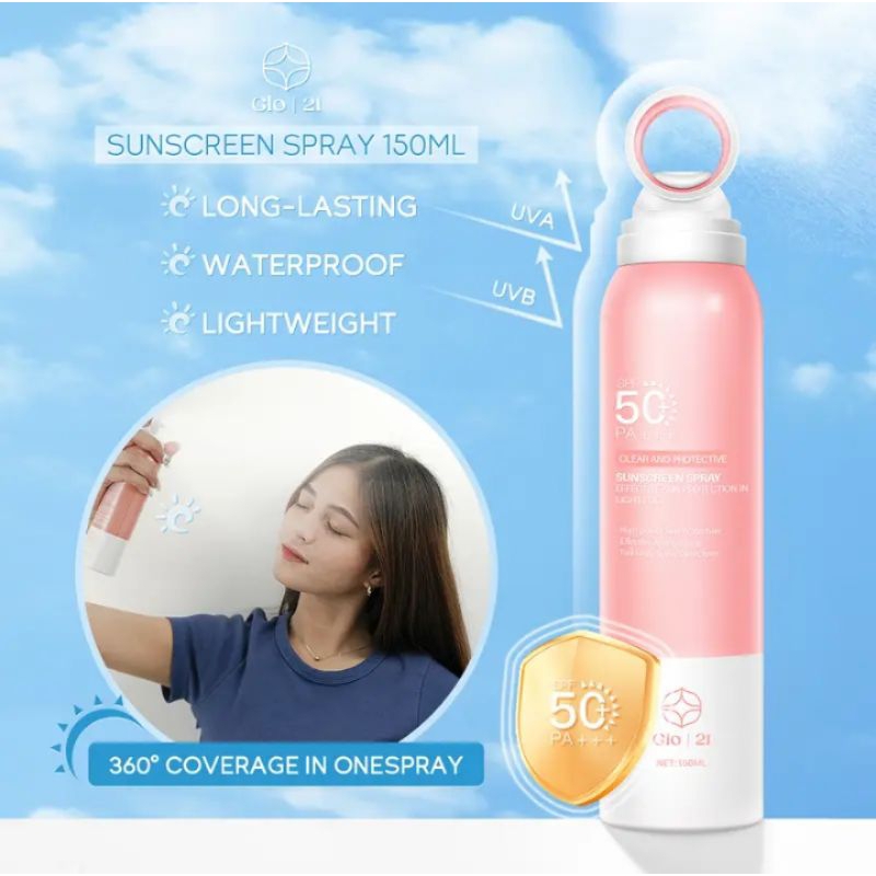 GLO21 Sunscreen Spray High Power UV Protect and SPF 50+ (FDA APPROVED ...