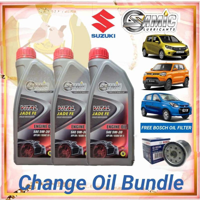 Suzuki Spresso, Celerio, Alto Change Oil Package Samic 5W-30 Fully ...