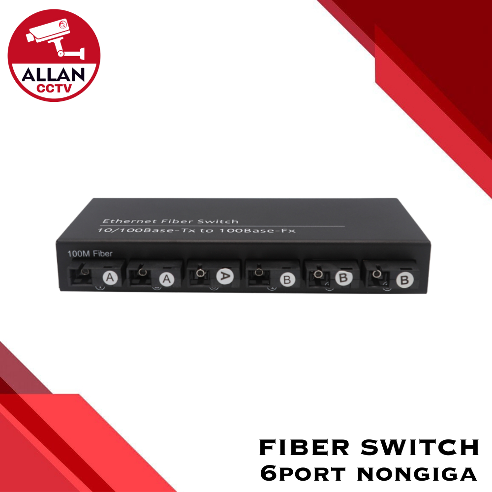 Allan CCTV Fiber Switch Non Gigabit 3A3B Fast Ethernet Optical Media ...