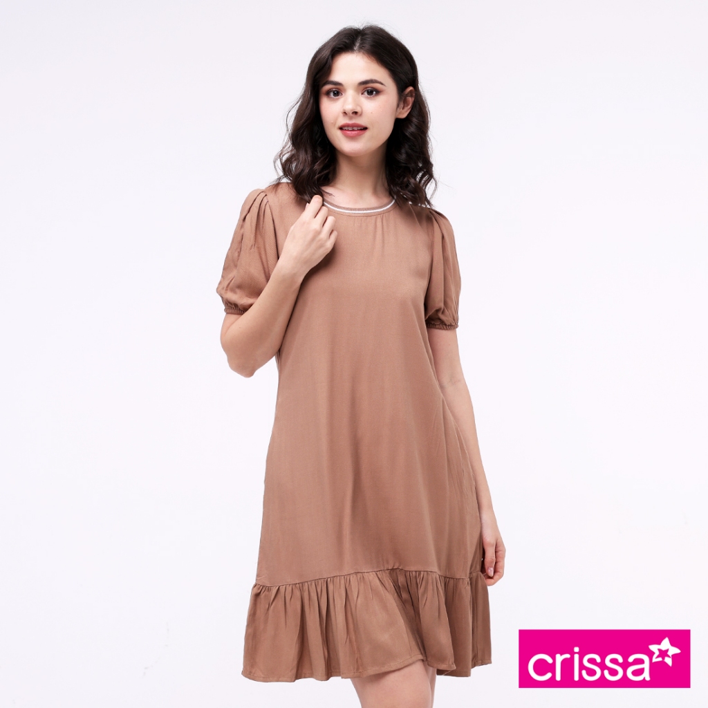Crissa Woven Plain Bold Twill Dress CSDT25-0004 | Shopee Philippines