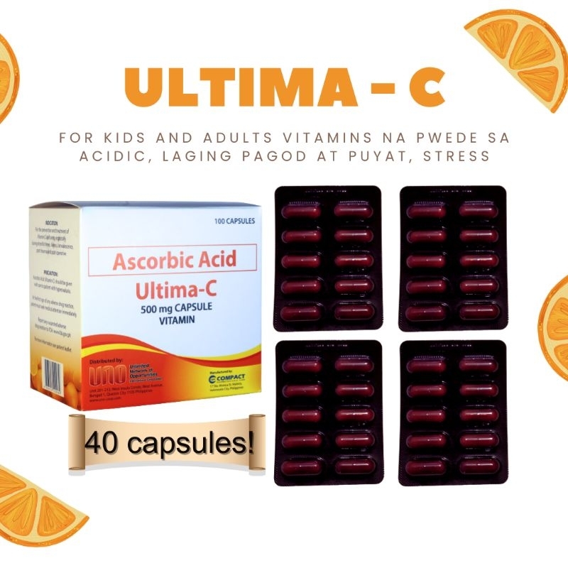 UNO ULTIMA C Vitamins 40 CAPSULES for Kids, Teens & Adults ...