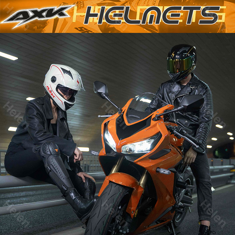 AXK With ICC Stickers Men's Helmet Full Face Helmet For Motorcycle ...