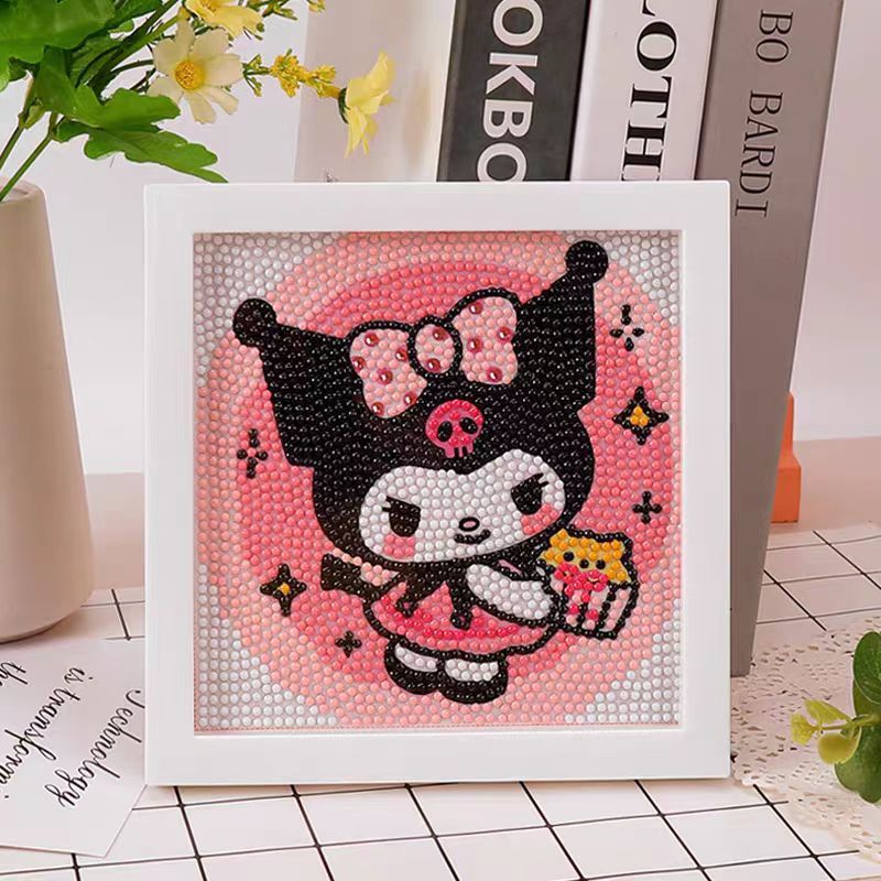 Children Diamond Painting Kuromi 18cmX18cm Carton Photo Frame Set DIY ...