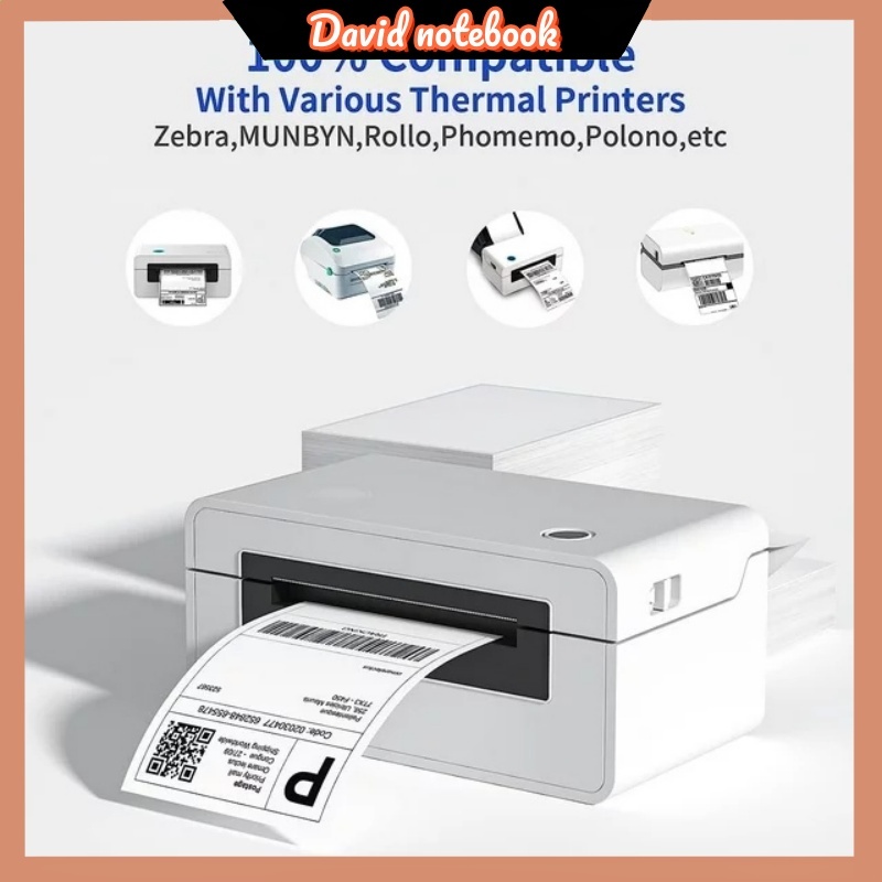 500PCS Fold A6 Thermal Paper 100*150mm Consignment Note Barcode Airway ...