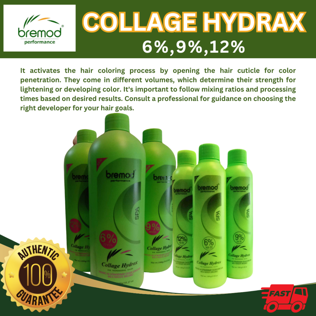 Bremod Oxidizing Cream Collage Hydrox Oxidizer Peroxide 510160 Hair ...