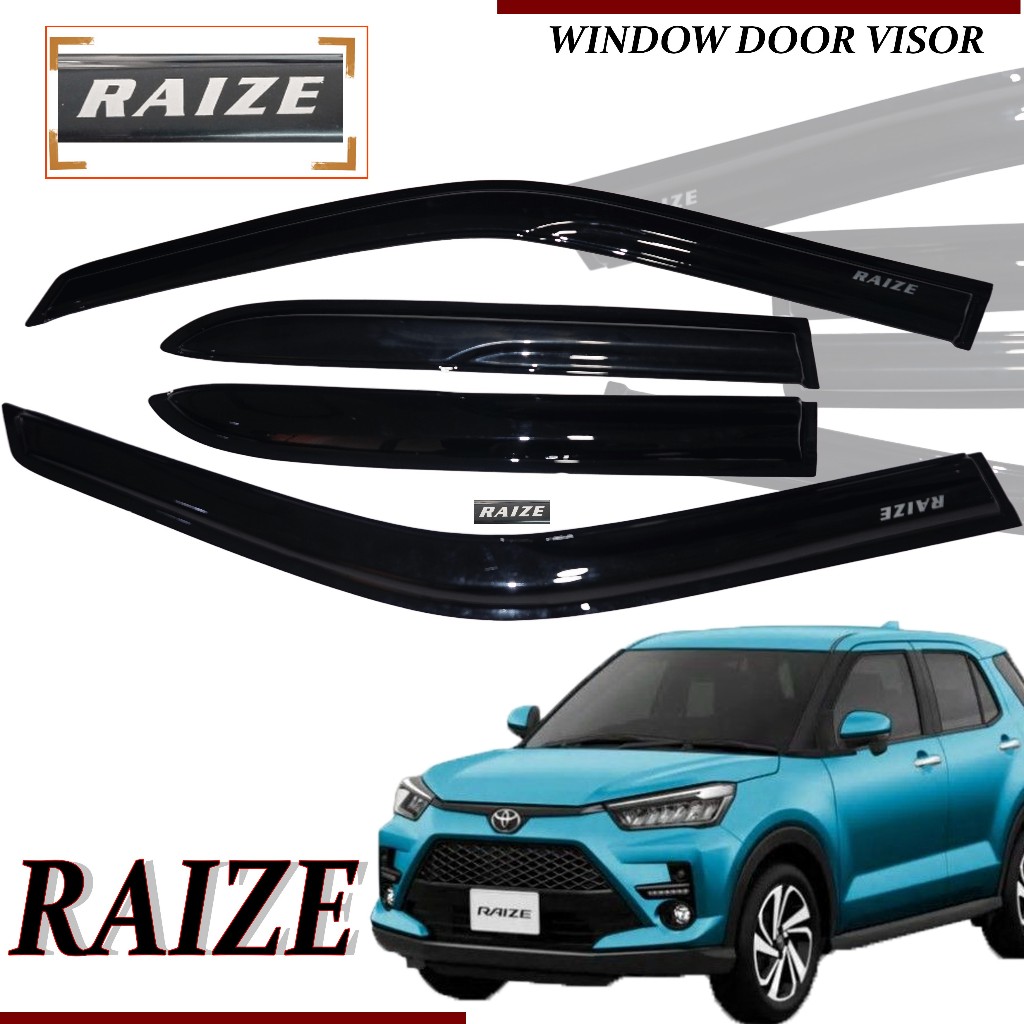 TOYOTA RAIZE 2022 - 2025 Window Rain Guard Visor Rain Gutter Sun Visor ...