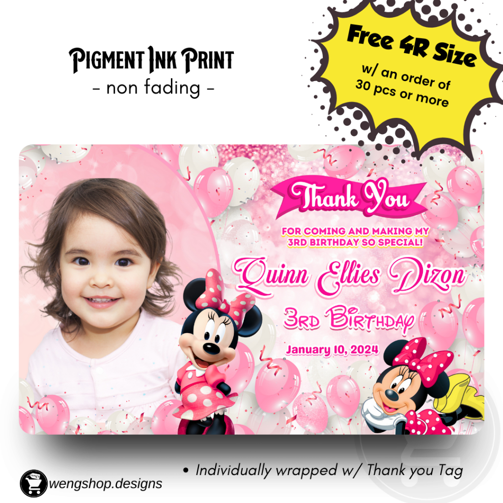 Minnie Mouse Ref Magnet Souvenir ATM Size (Min 20pcs) | Shopee Philippines