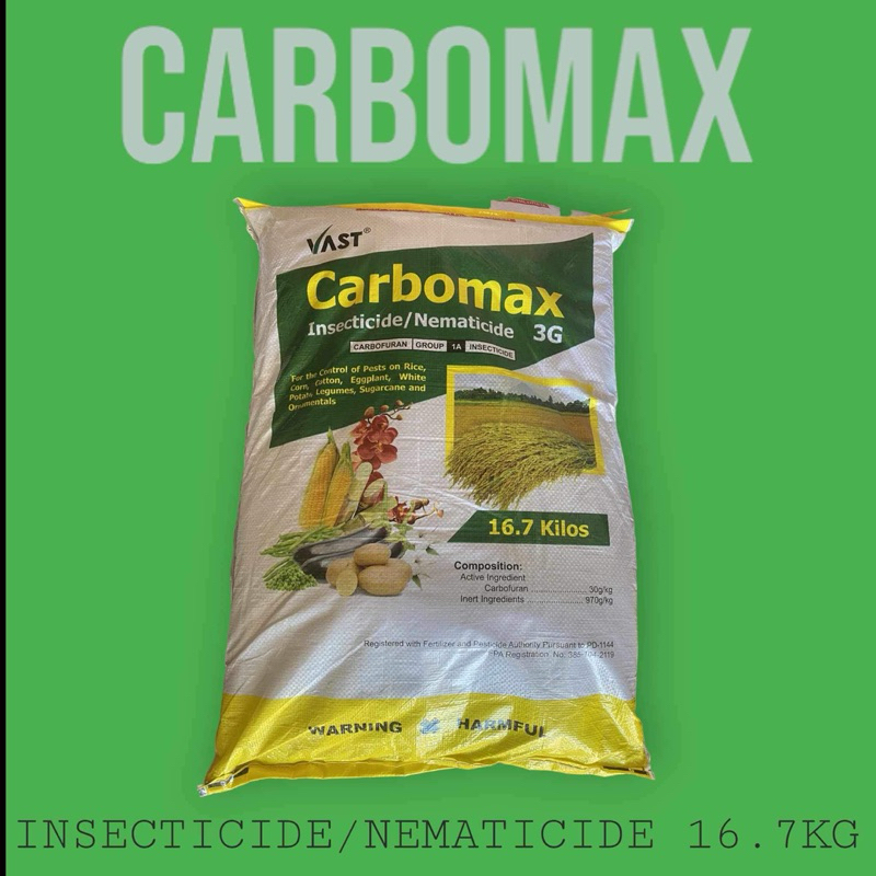 VAST CARBOMAX Carbofuran INSECTICIDE/NEMATICIDE 3G 16.7 kilos | Shopee ...