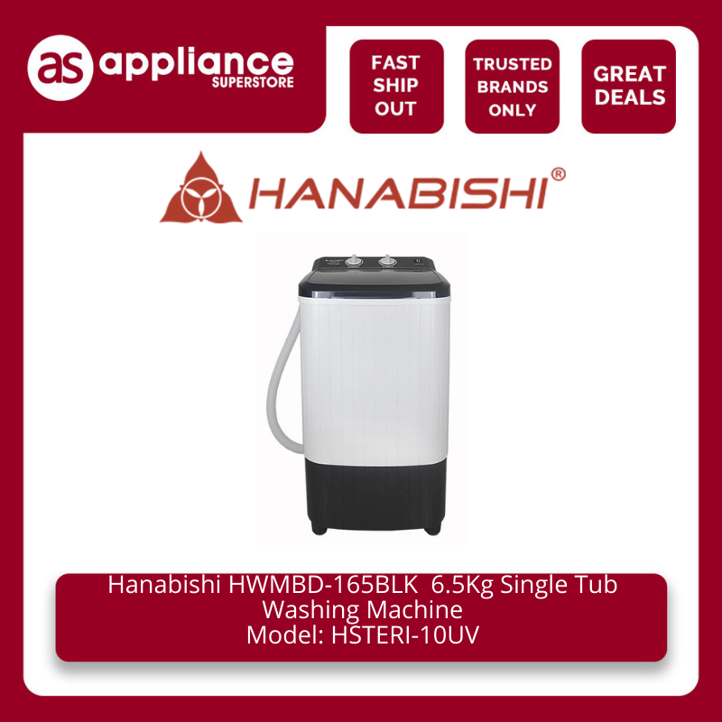 Hanabishi HWMBD-165BLK 6.5 Kg Single Tub Washing Machine | Shopee ...