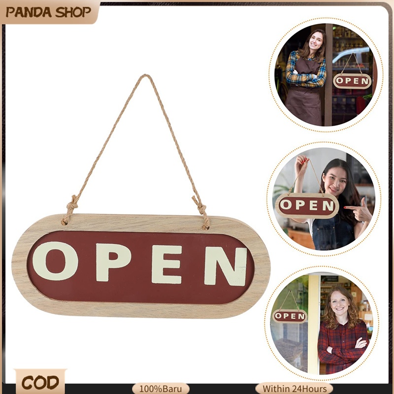 Double Sided Open Closed Signage Wooden Business Open Closed Hanging ...