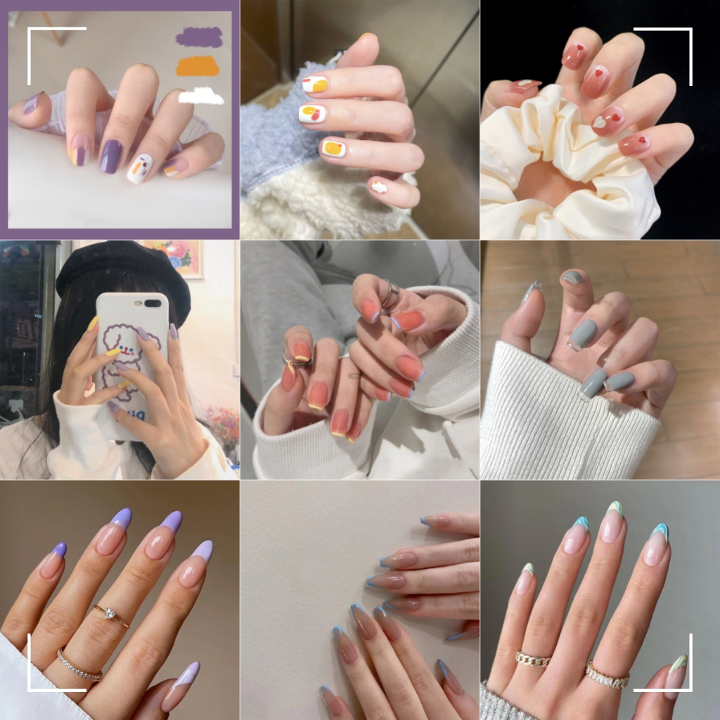 24pcs Fake Nails 2024 New Personalized Design （with 5 in 1 fake nails ...