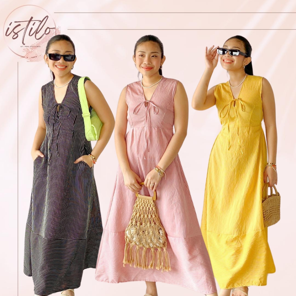 ALISON MAXI CASUAL DRESS by Istilo Taytay | Shopee Philippines