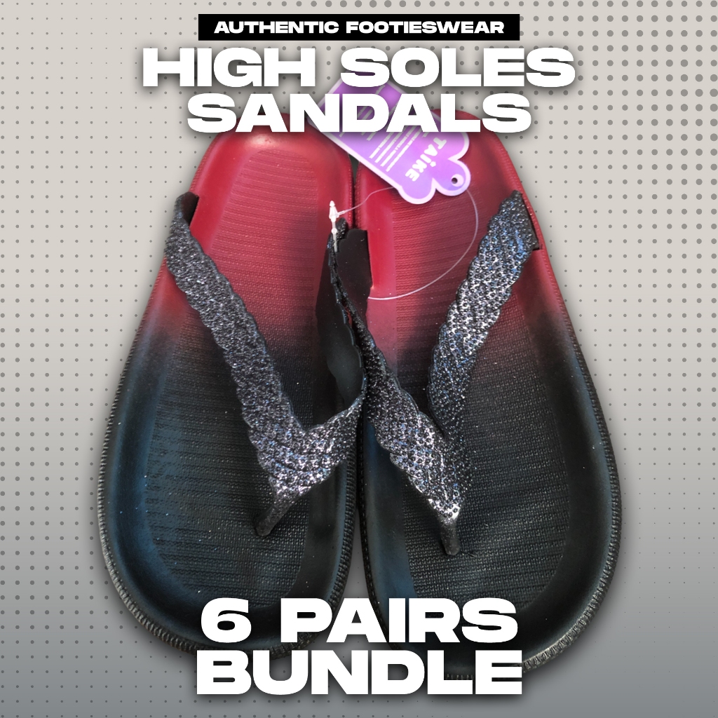 PER BUNDLE PREMIUM HIGH SOLE SANDALS SLIDES Thick Sole Fashion Summer ...