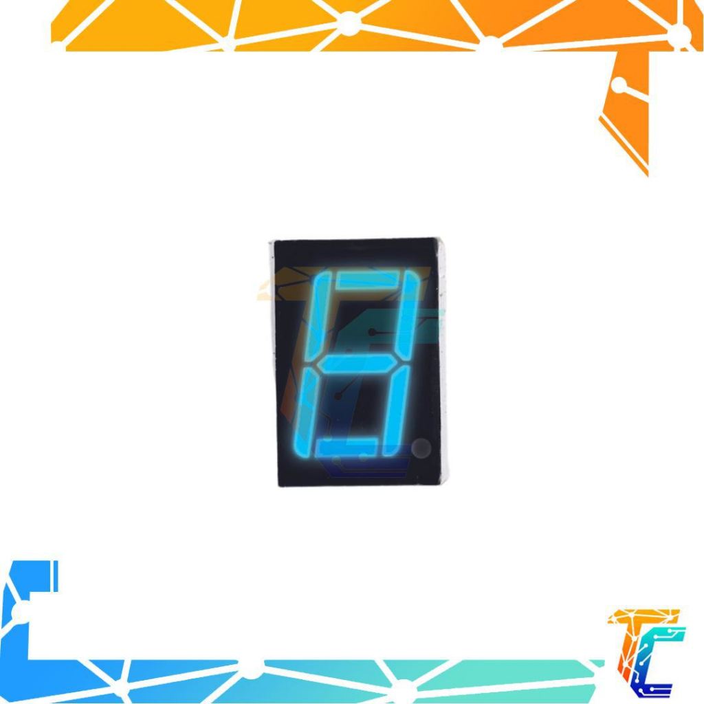 1 digit Blue Led display 7 segment Common cathode | Shopee Philippines