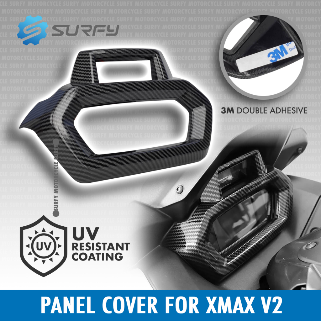 YAMAHA Xmax 300 v2 Panel Gauge Cover Protector Garnish Carbon Fiber ...