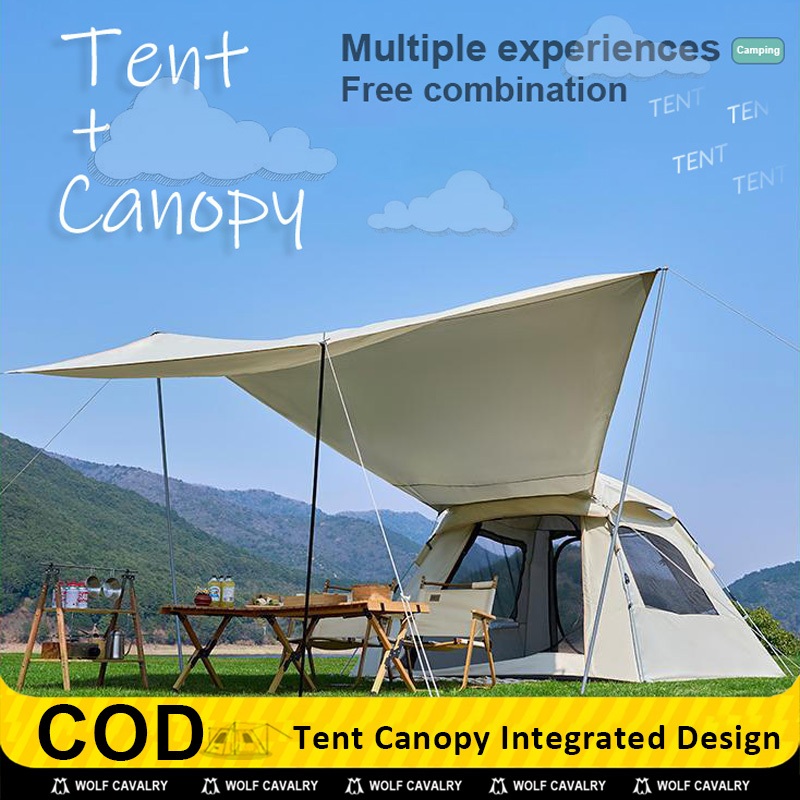 Fully Automatic Tent for Camping 4-6 person Family Tent Portable ...